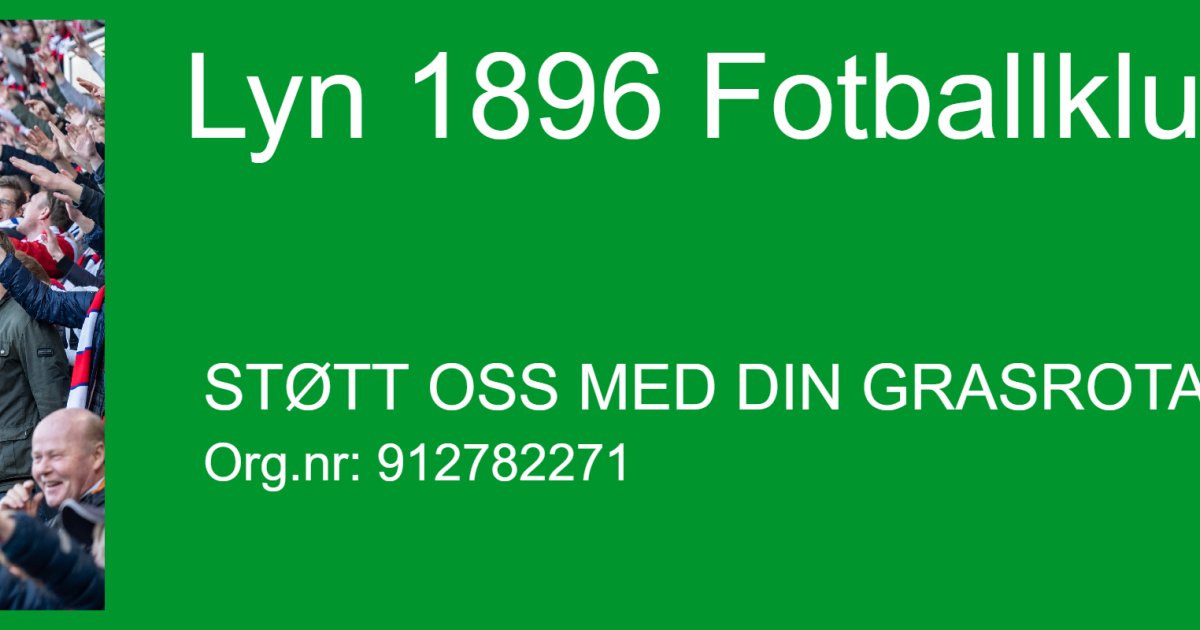 Vi passerer 500 grasrotgivere! / Lyn 1896